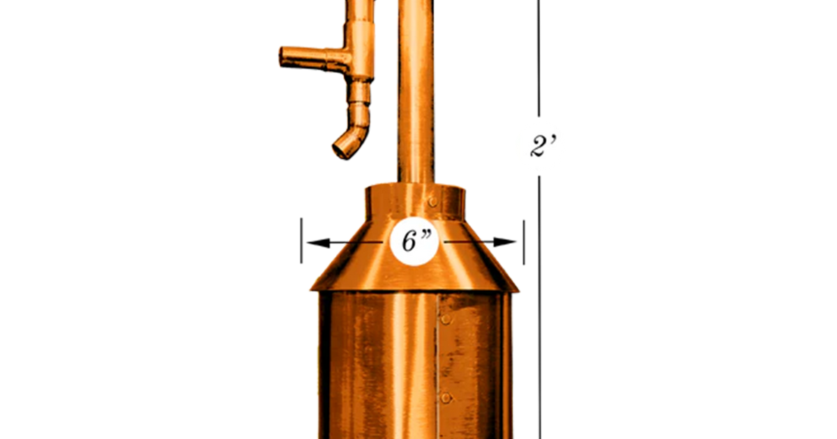 Copper Moonshine Pot Still Kit, 1 Gallon - Clawhammer Supply