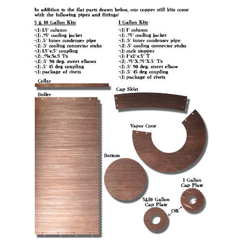 5 Gallon Copper Moonshine Still Kit