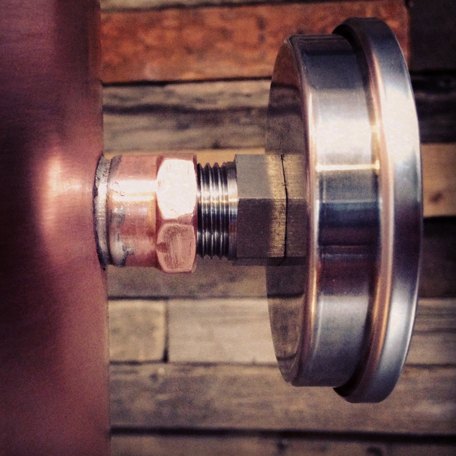 Stainless Steel Thermometer & Copper Fitting Combo